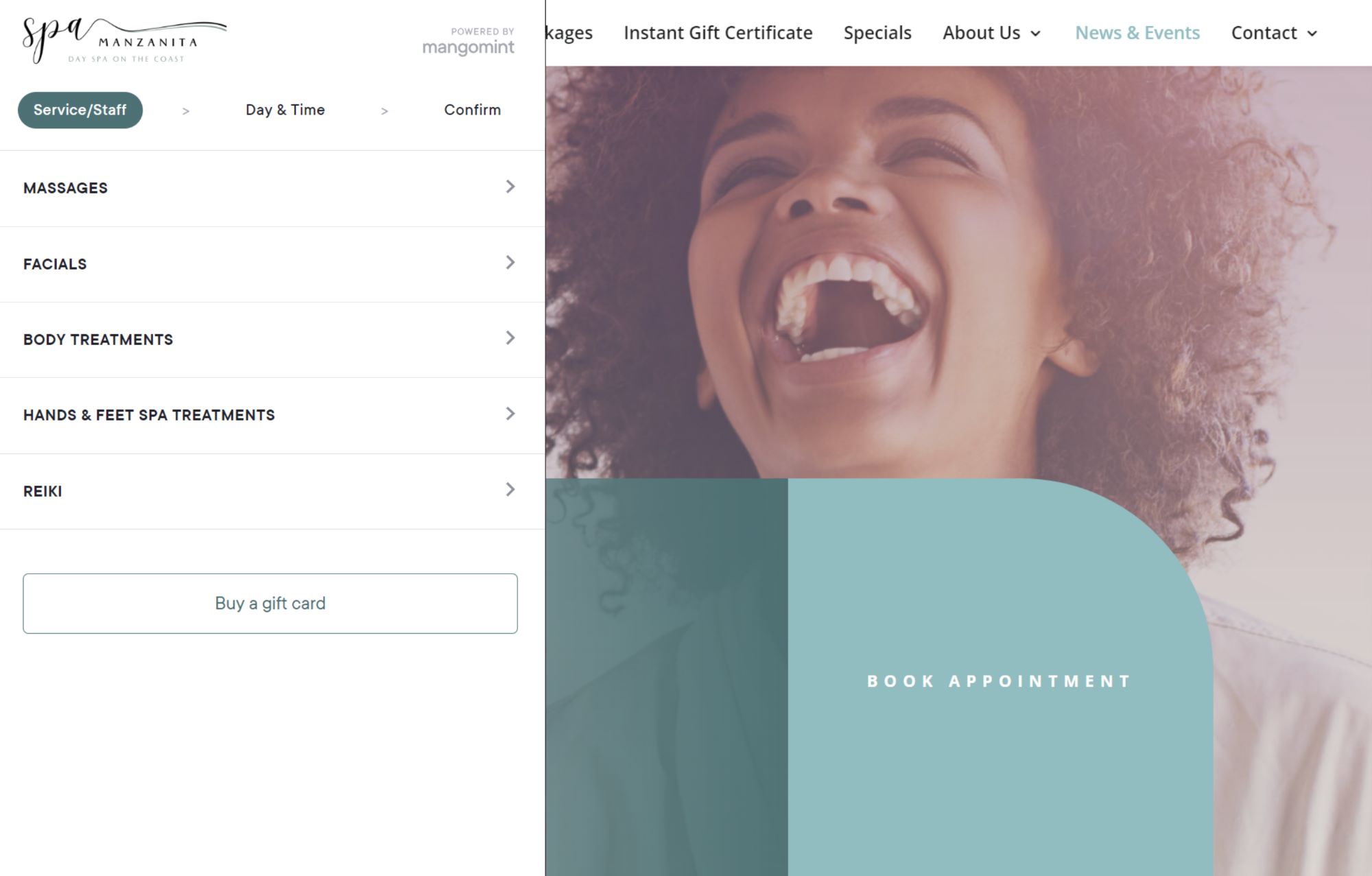 New Online Booking is Here! - Spa Manzanita